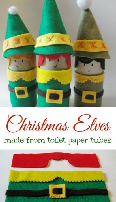 Make a Silly Christmas Elf Craft - Toilet Paper Roll Craft
