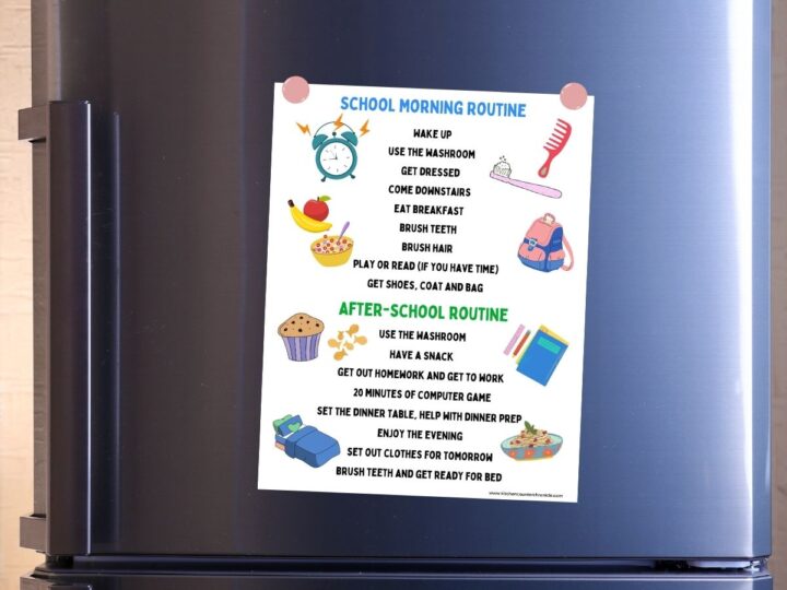 School Morning Routine Chart