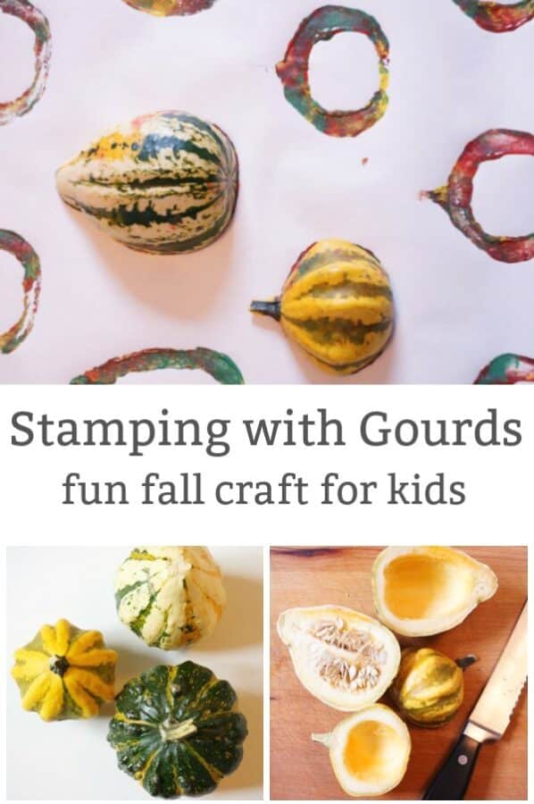 Fall Craft with Gourds - Creative Gourd Stamping