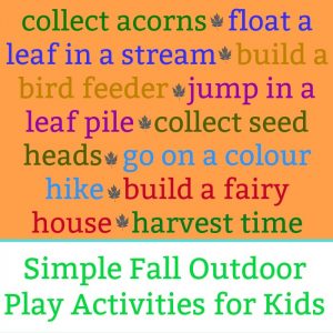 Simple Fall Outdoor Play Ideas for Kids