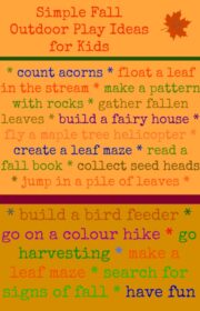 Simple Fall Outdoor Play Ideas for Kids