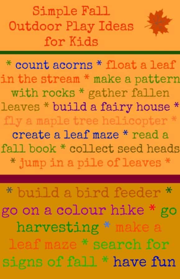 Simple Fall Outdoor Play Ideas for Kids
