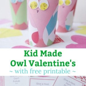 Simple Kid Made Owl Valentines