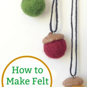 Simple DIY How to Make a Felt Acorn
