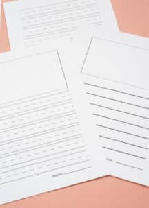 Free Printable Writing Pages for Kids - 4 Different Styles
