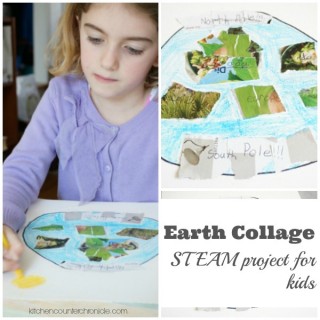 Earth Collage STEAM Project for Kids