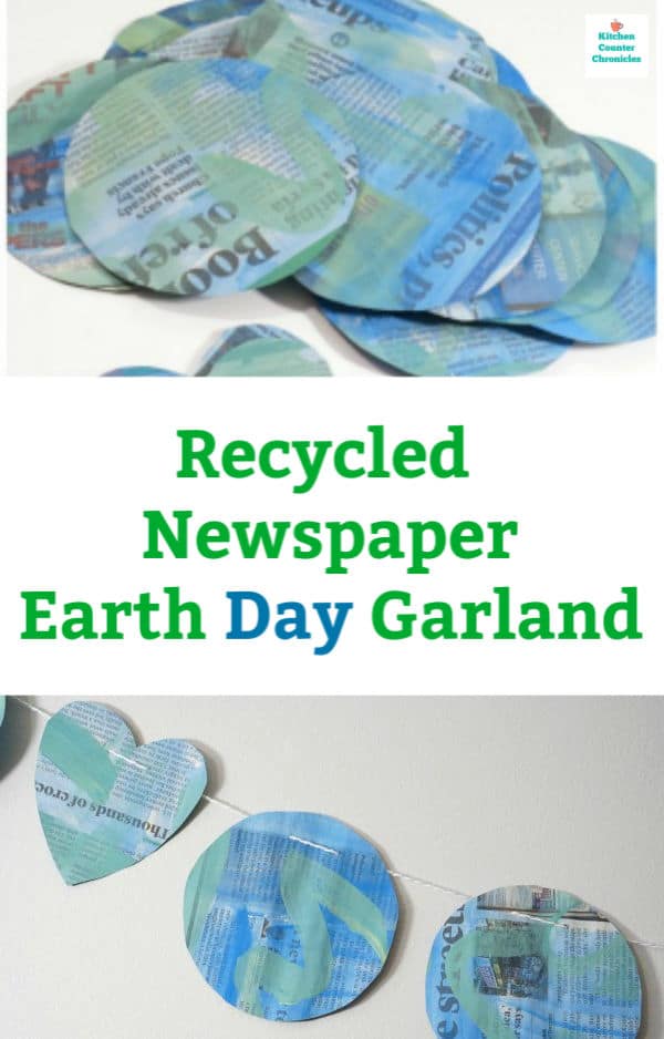 Make a Recycled Newspaper Earth Day Garland
