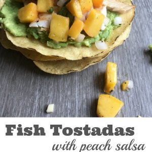 Family Favourite Fish Tostadas with Peach Salsa