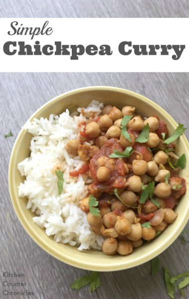 Oh, So Very Simple Chickpea Curry Recipe with Rice