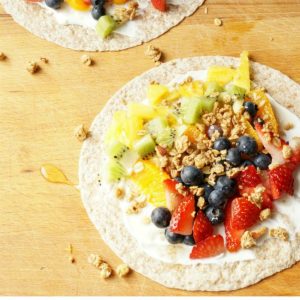 Bright, Sweet and Simple Breakfast Fruit Rainbow Wrap