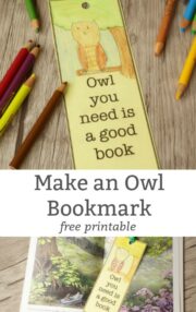 Make an Owl Bookmark - Free Printable