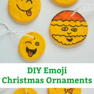 Silly Salt Dough DIY Emoji Christmas Ornaments