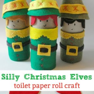 Make a Silly Christmas Elf Craft - Toilet Paper Roll Craft