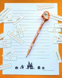 Printable Halloween Story Writing Prompts for Kids