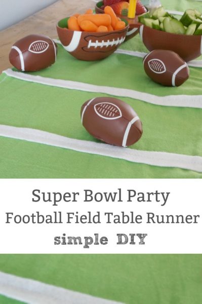 Quick DIY - Super Bowl Football Field Table Runner - Touchdown!