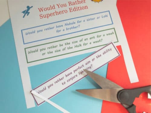 Superhero Would You Rather Questions for kids