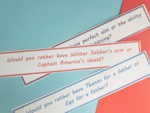 Superhero Would You Rather Questions for kids