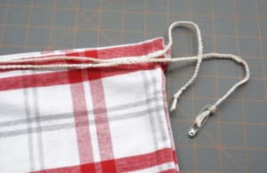 How to Sew A Drawstring Bag from a Tea Towel
