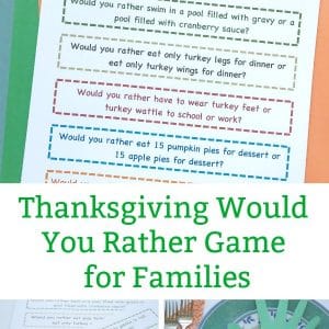 Thanksgiving Would You Rather Questions for Families