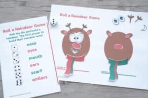 Fun Roll a Reindeer Game - Christmas Party Game for Kids