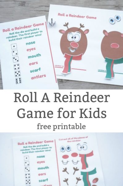 Fun Roll a Reindeer Game - Christmas Party Game for Kids