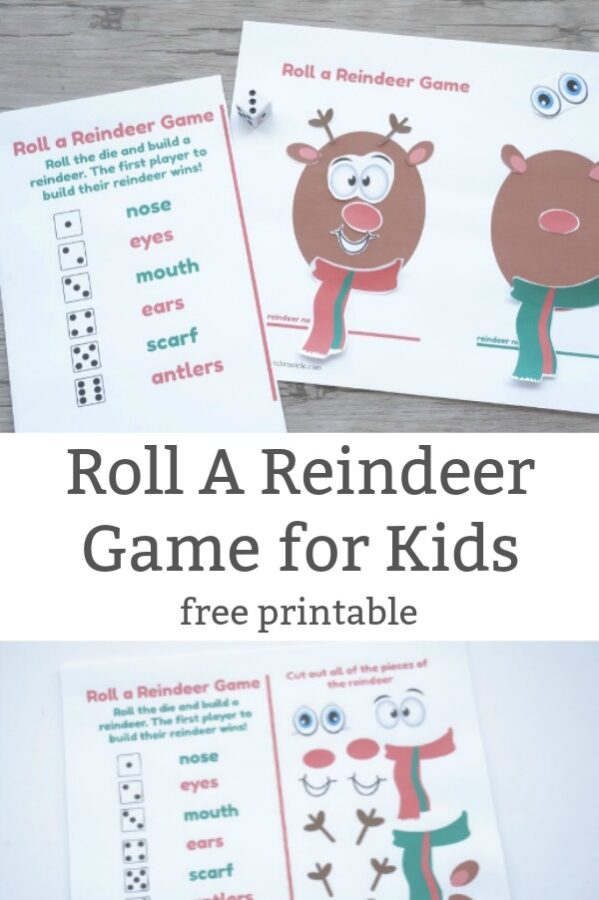 Fun Roll a Reindeer Game - Christmas Party Game for Kids