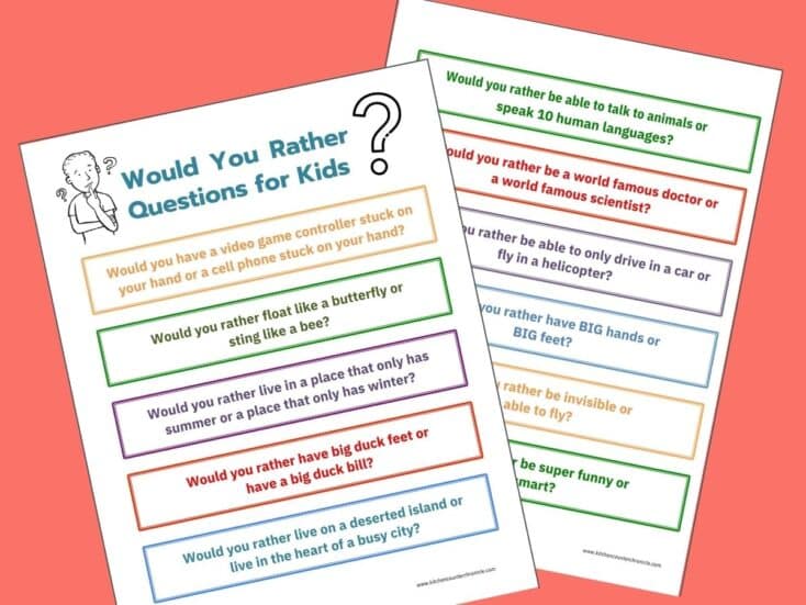 50+ Fun Would You Rather Questions for Kids