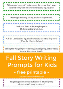 Printable Halloween Story Writing Prompts for Kids