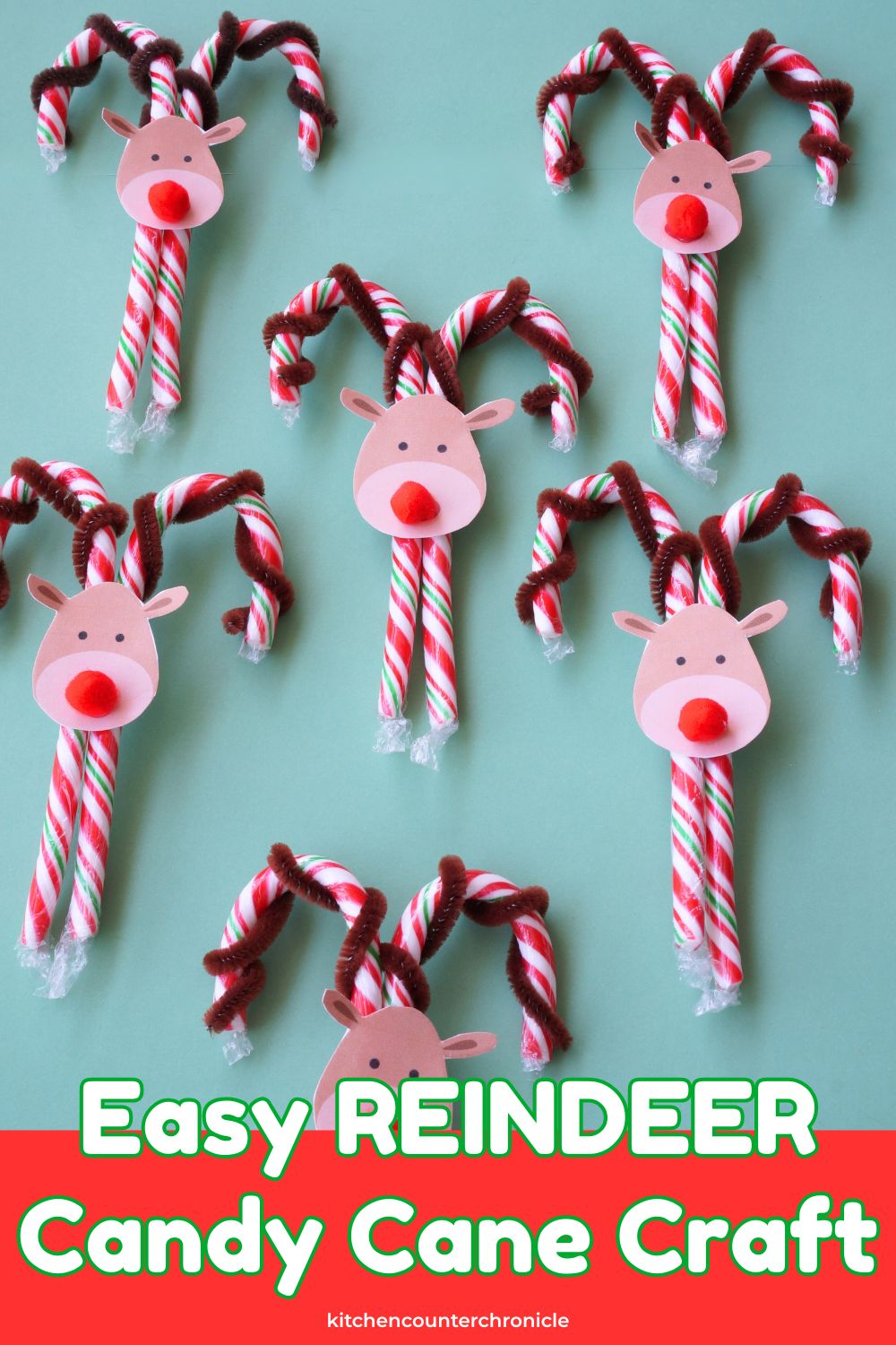 How to Make Candy Cane Reindeer Craft