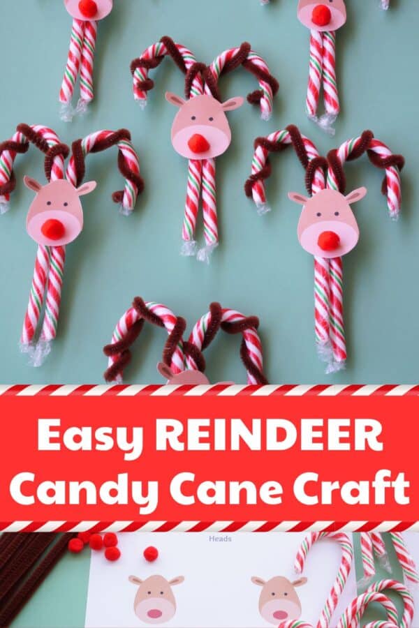 How to Make Candy Cane Reindeer Craft
