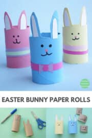 Cute Easter Bunny Paper Rolls - Easter Crafts for Kids