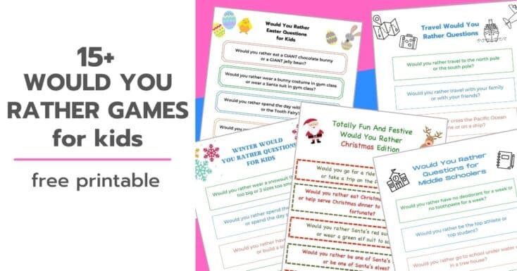 Would You Rather Valentine's Day Questions for kids