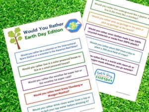 Earth Day Would You Rather Questions for Kids