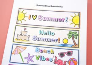 Creative Summer Printable Coloring Bookmarks for Kids