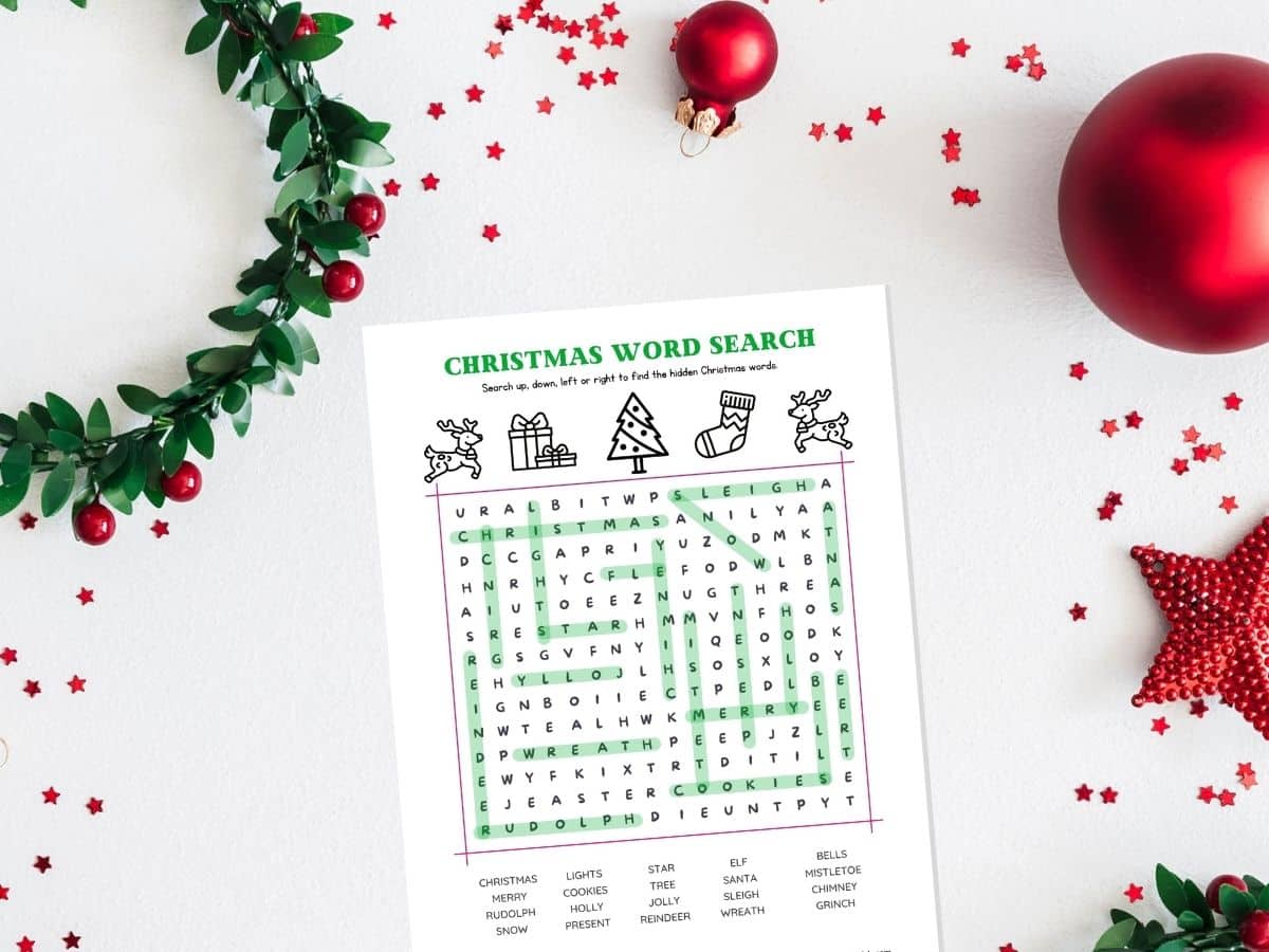 Fun and Free Christmas Word Search Game Printable