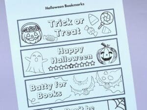 Free Printable Halloween Bookmarks for Kids