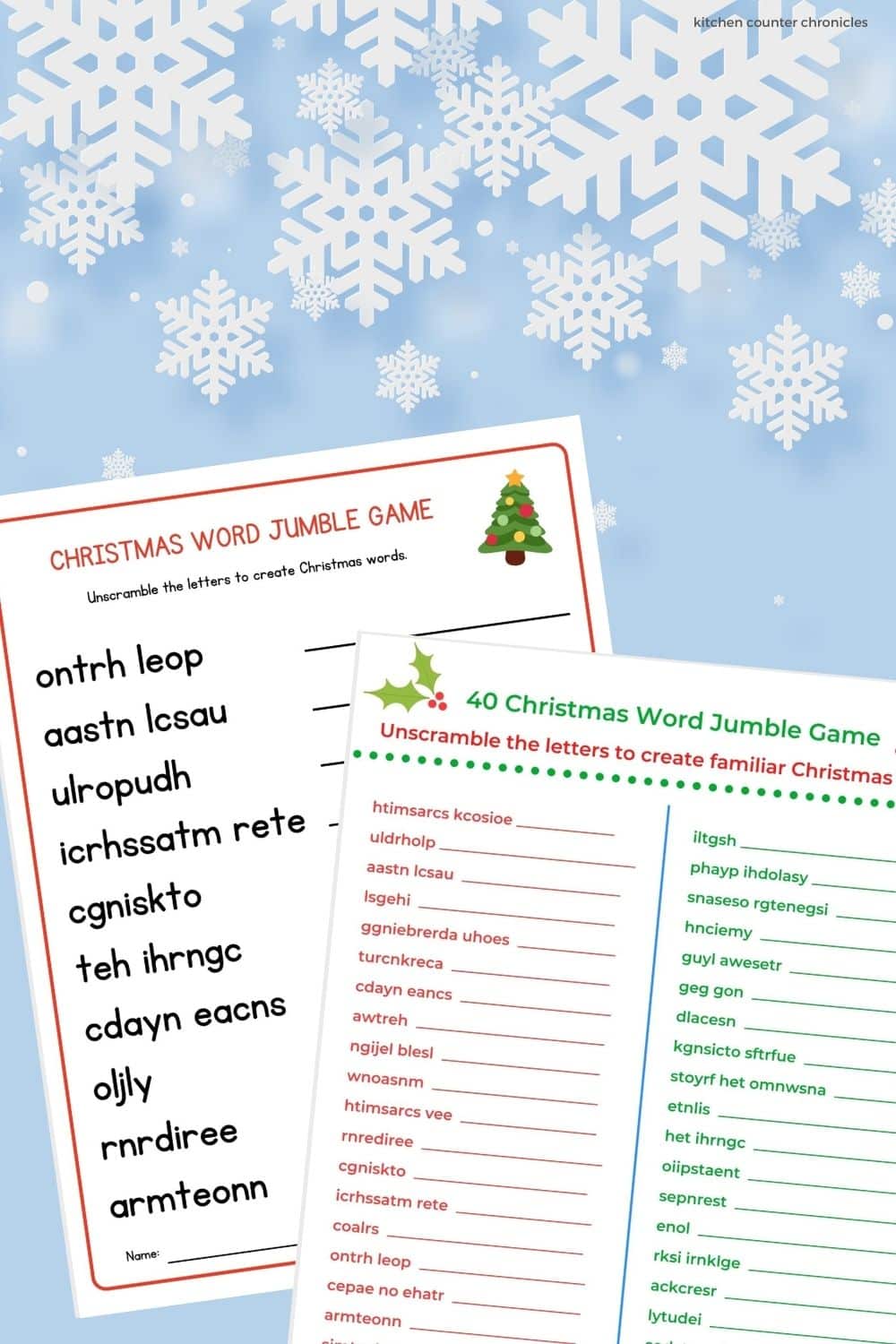 Christmas Word Games - Merry Christmas Word Scramble Game