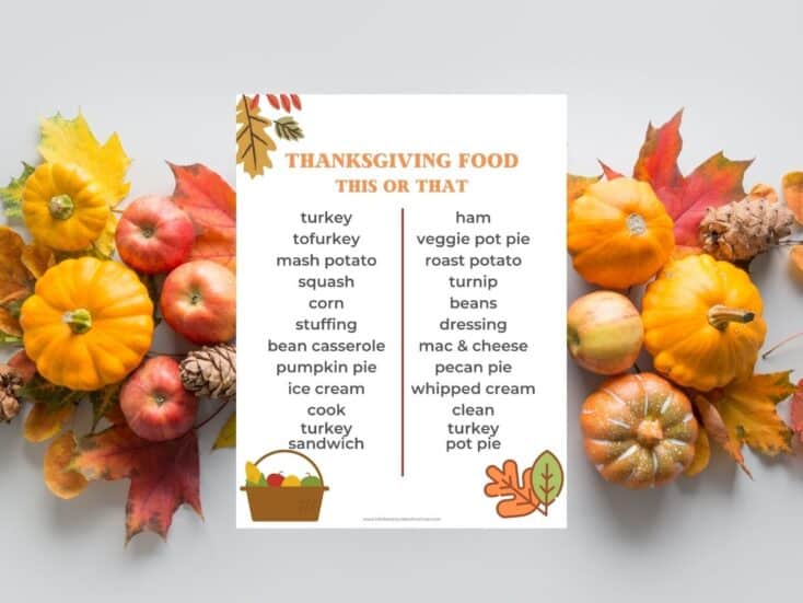 Thanksgiving This or That Food Edition