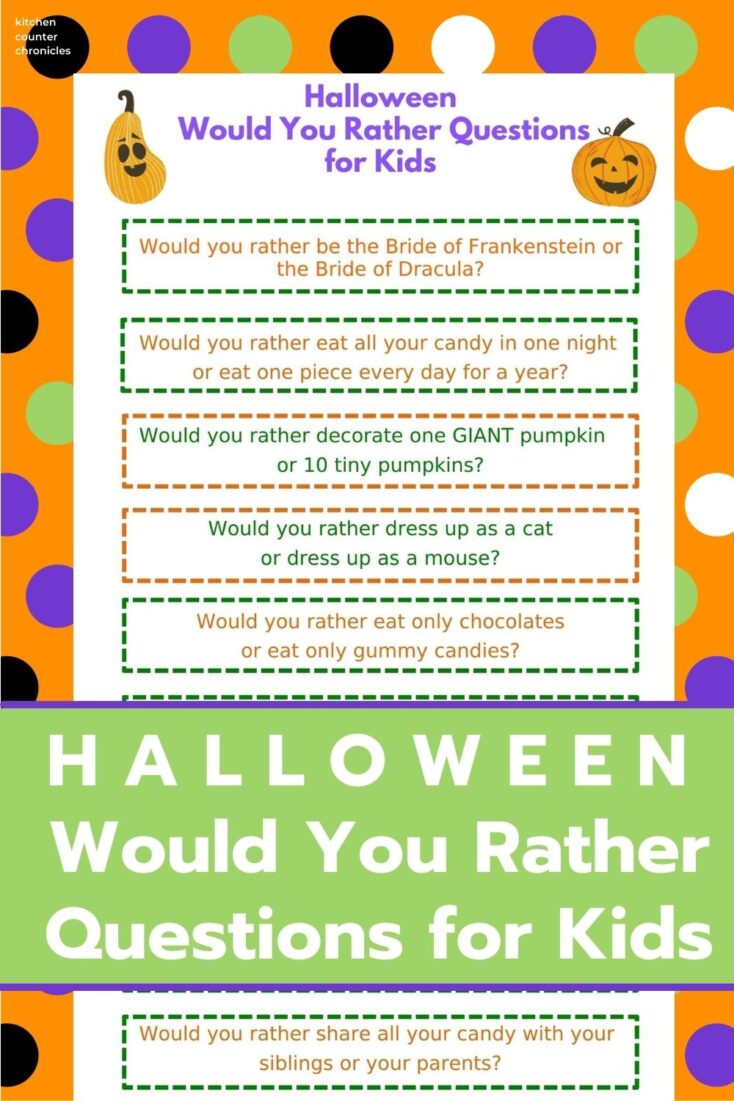 Silly and Spooky Would You Rather Halloween Questions for Kids