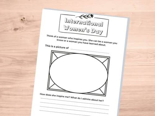 Creative International Women's Day Worksheet for Kids