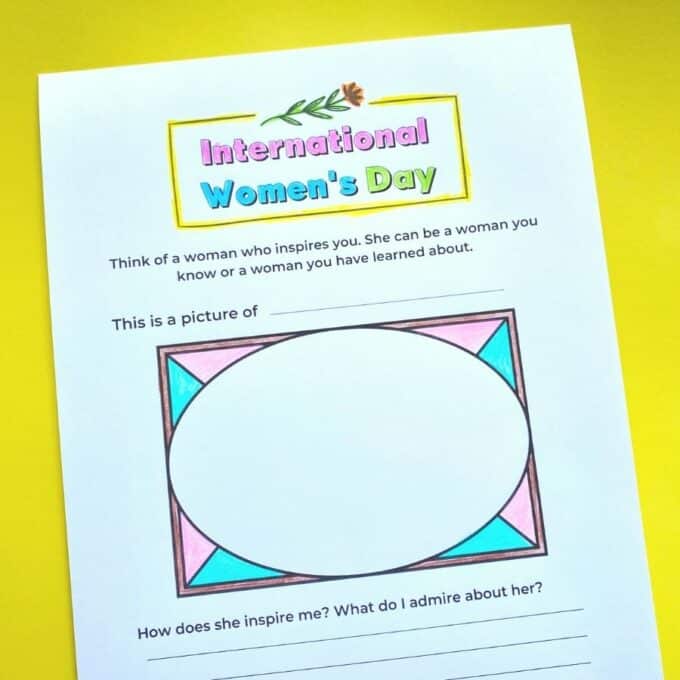 Creative International Women's Day Worksheet for Kids