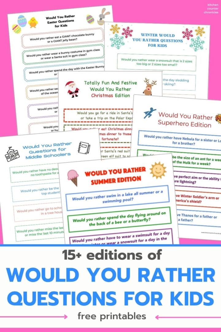 Fun Would You Rather Questions for Kids