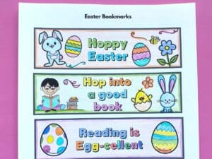 Printable Easter Bookmarks to Color for Kids