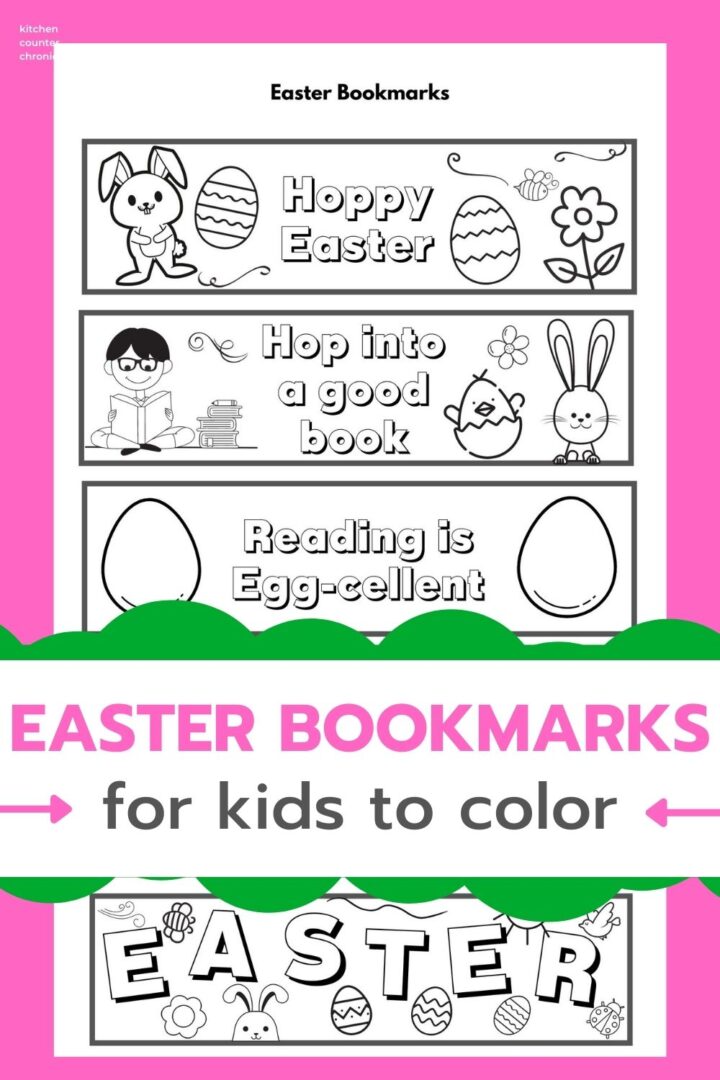 Printable Easter Bookmarks to Color for Kids