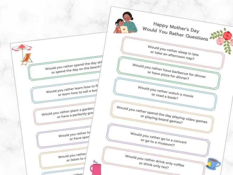 Free Printable Mother's Day Activities and Crafts