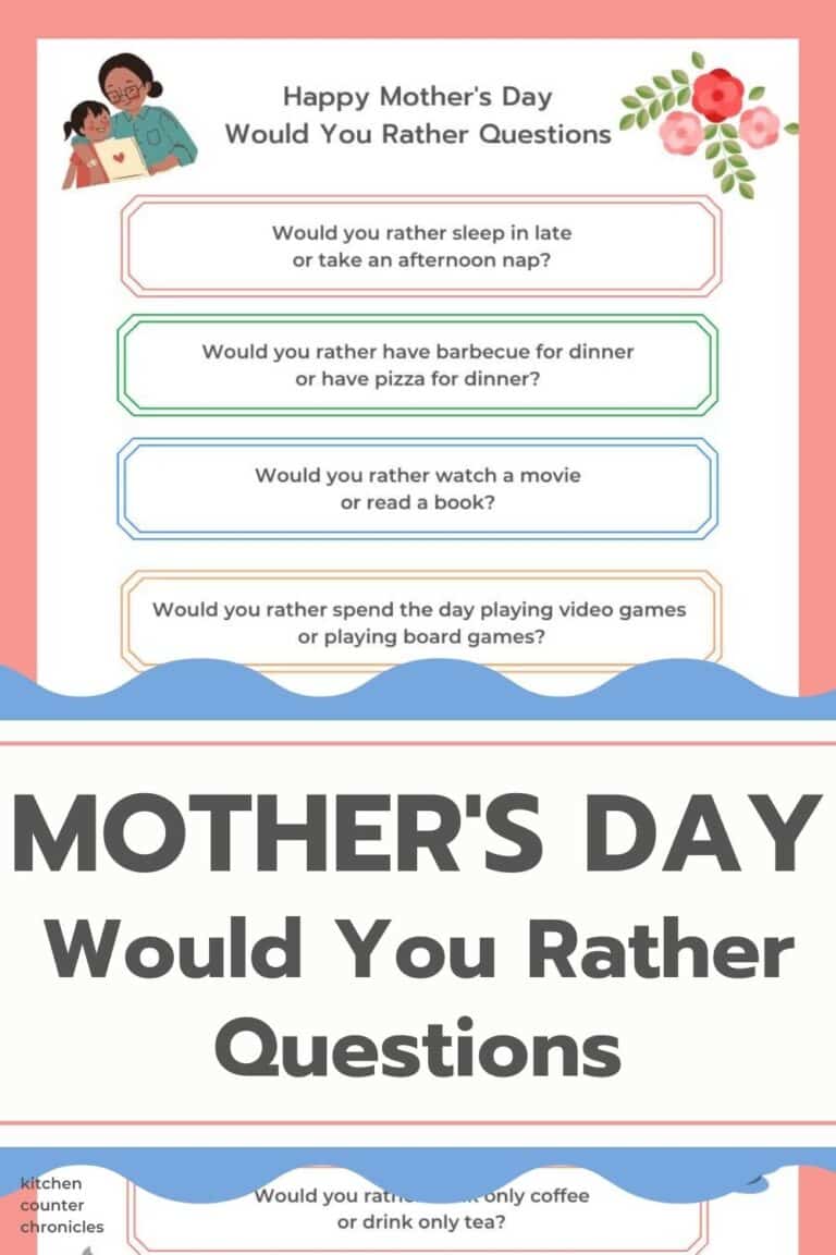 Fun Mother's Day Would You Rather Questions