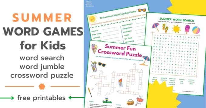 Fun and Free Printable Summer Activity Sheets for Kids