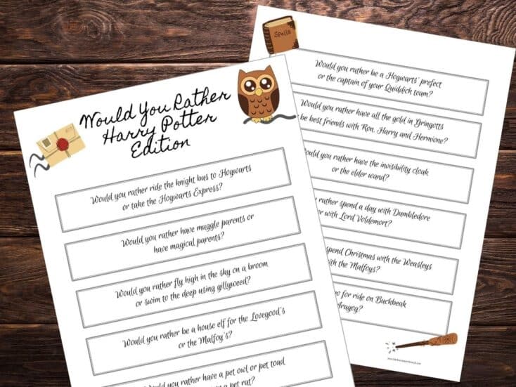 Magical Harry Potter Would You Rather Questions
