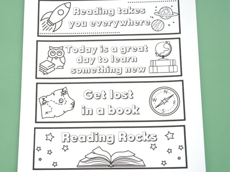 Love of Reading Bookmarks to Color