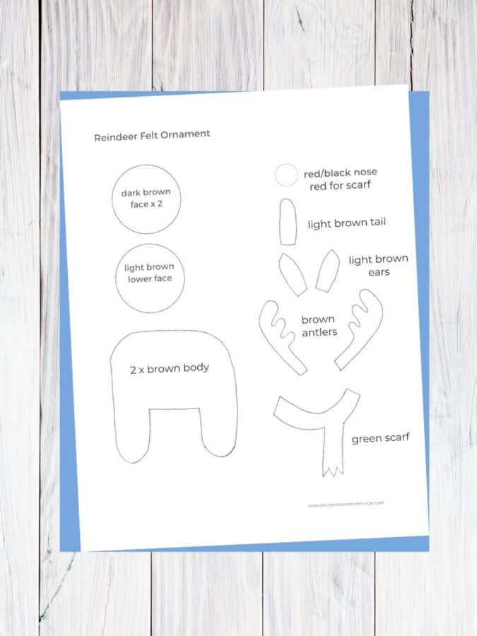 Cute DIY Felt Reindeer Ornament